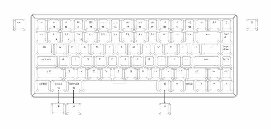 Keychron K2 (Hot-swappable) Wireless Mechanical Keyboard (Version-2 ...