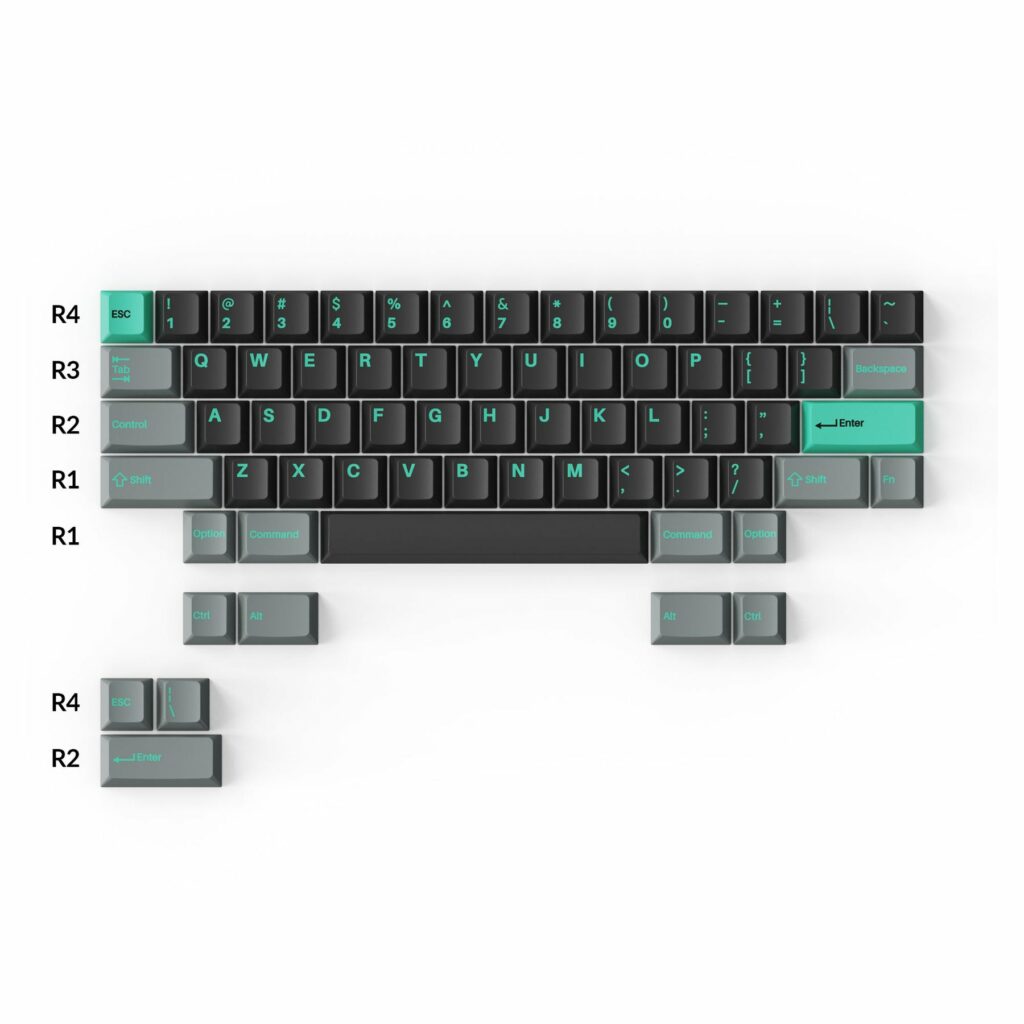 Cherry Profile Double-Shot PBT Full Set Keycaps - Hacker Mint | Keychron