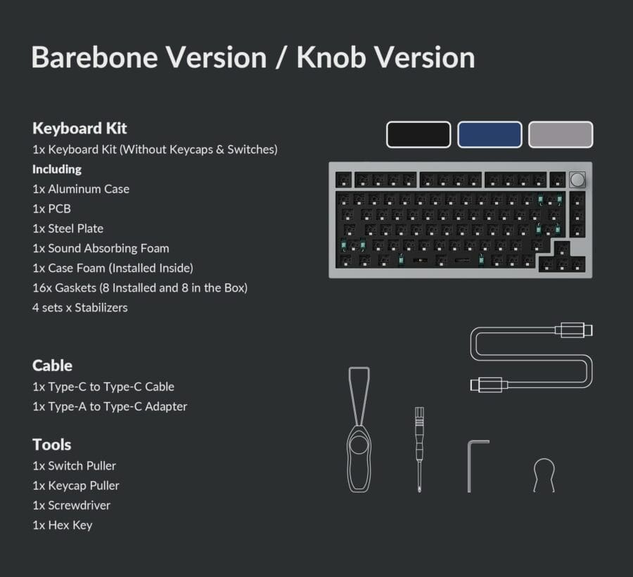 Keychron Q1 QMK Custom Wired Mechanical Keyboard (Fully Assembled ...