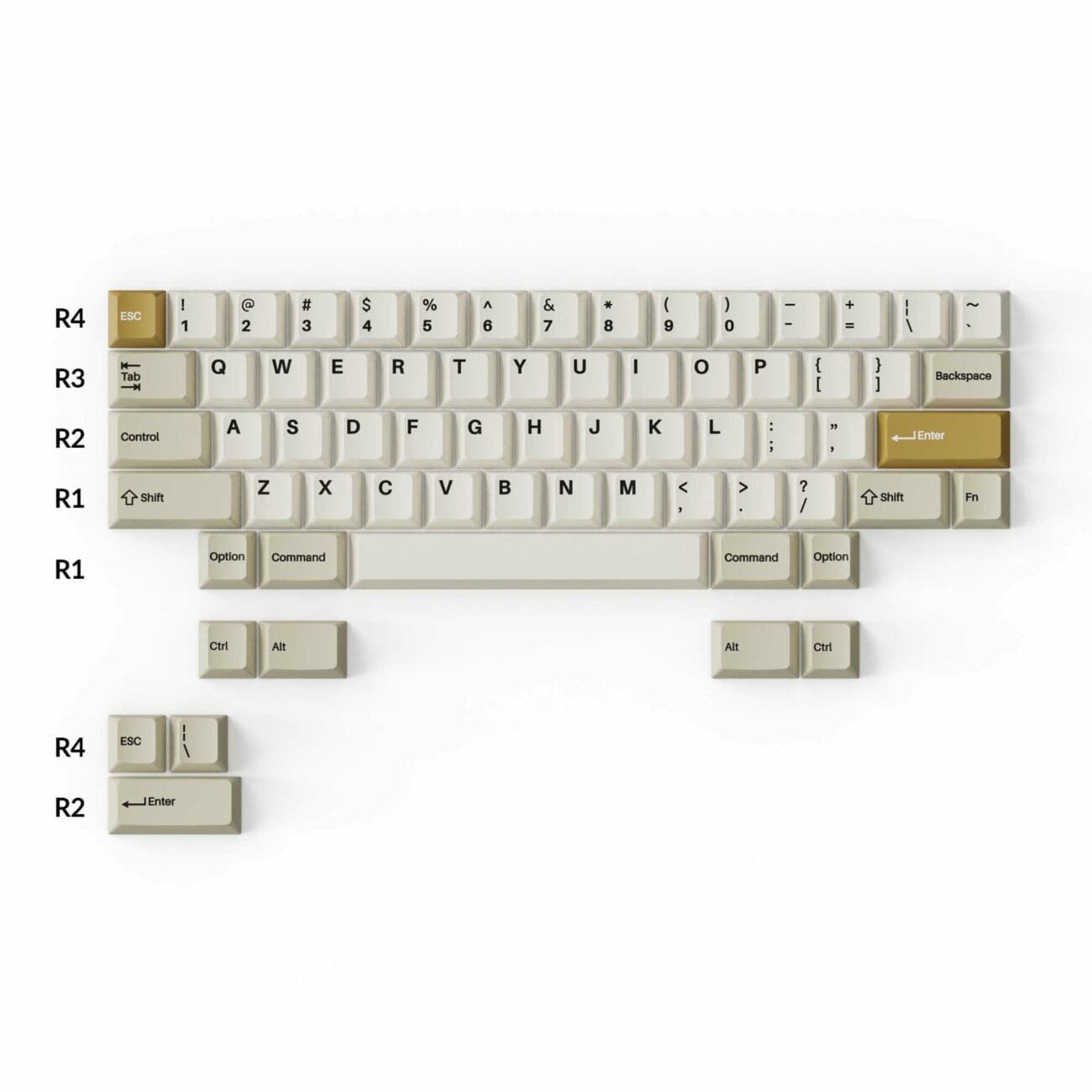 Cherry Profile Double - Shot PBT Full Set Keycaps - Camel | Keychron